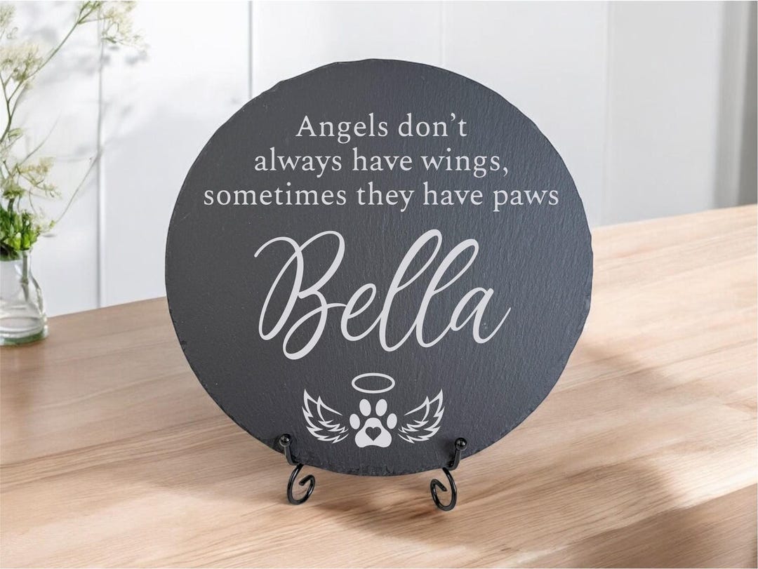 Personalized Slate Dog Memorial Stone: Pet Loss Garden Gift - Etsy