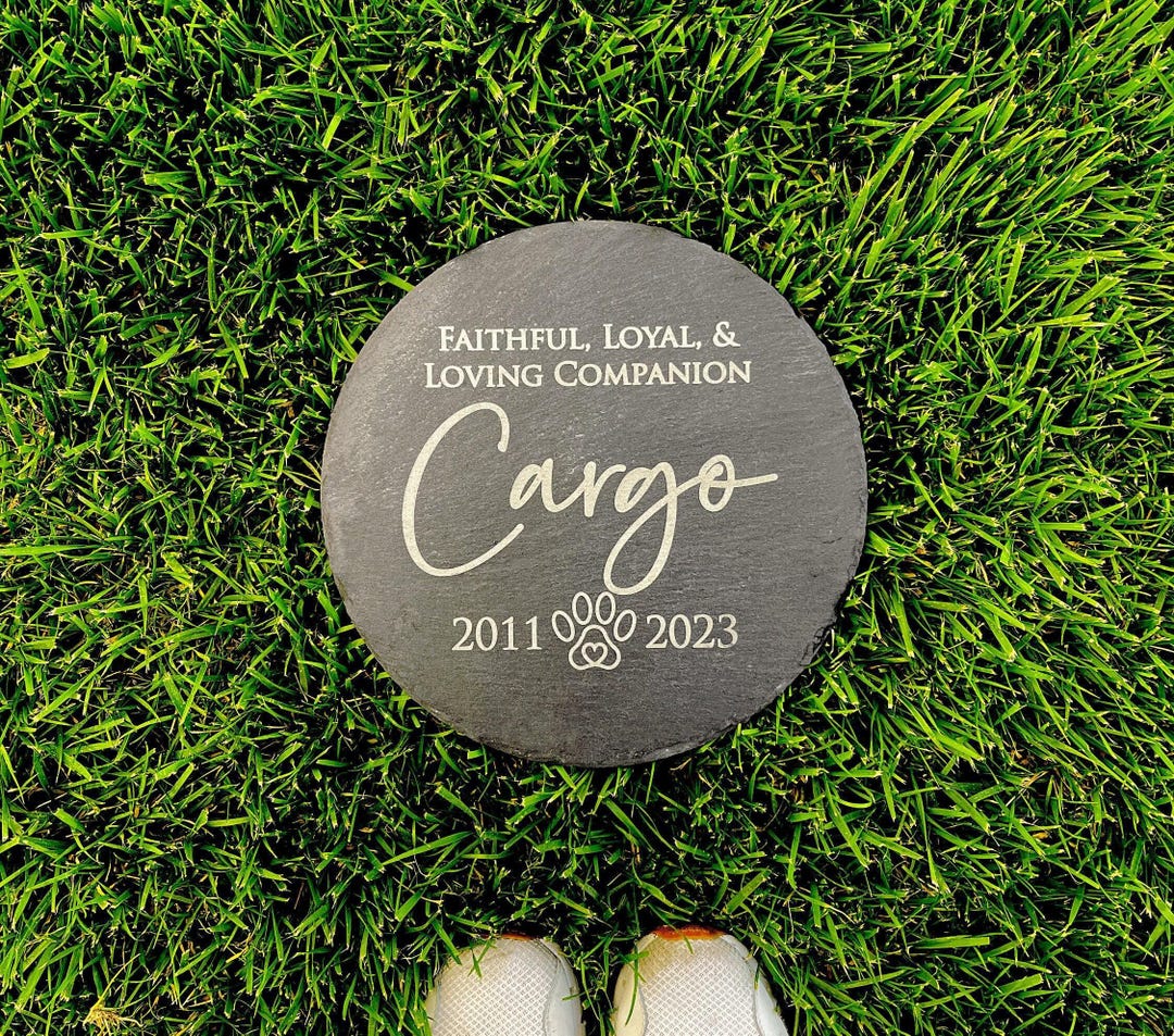 Personalized Slate Dog Memorial Stone: Pet Loss Garden Gift - Etsy