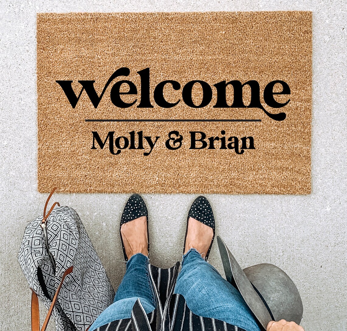 Welcome Mat, Custom Doormat, Housewarming Gift, Wedding Gift, Gift for ...