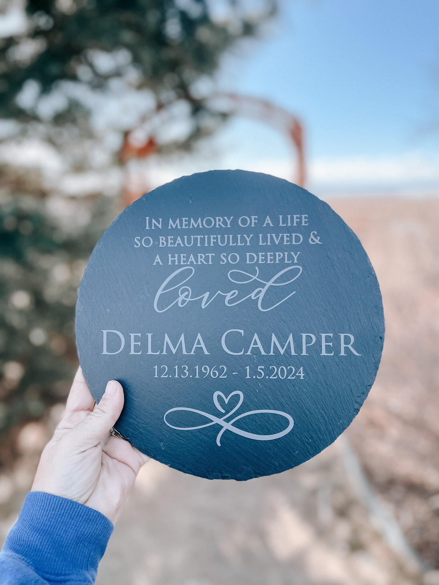 Personalized Slate Memorial Stone: Engraved Garden Plaque - Etsy