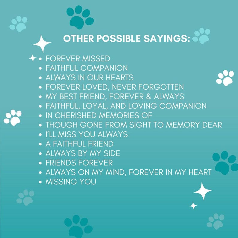 Personalized Slate Dog Memorial Stone: Pet Loss Garden Gift - Etsy