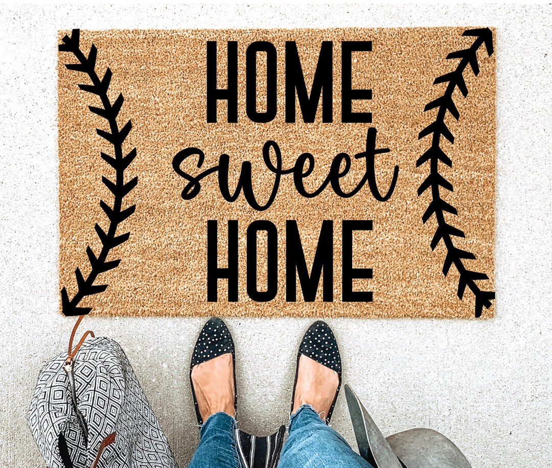 Gift for Baseball Family, Baseball Doormat, There's No Place Like Home ...