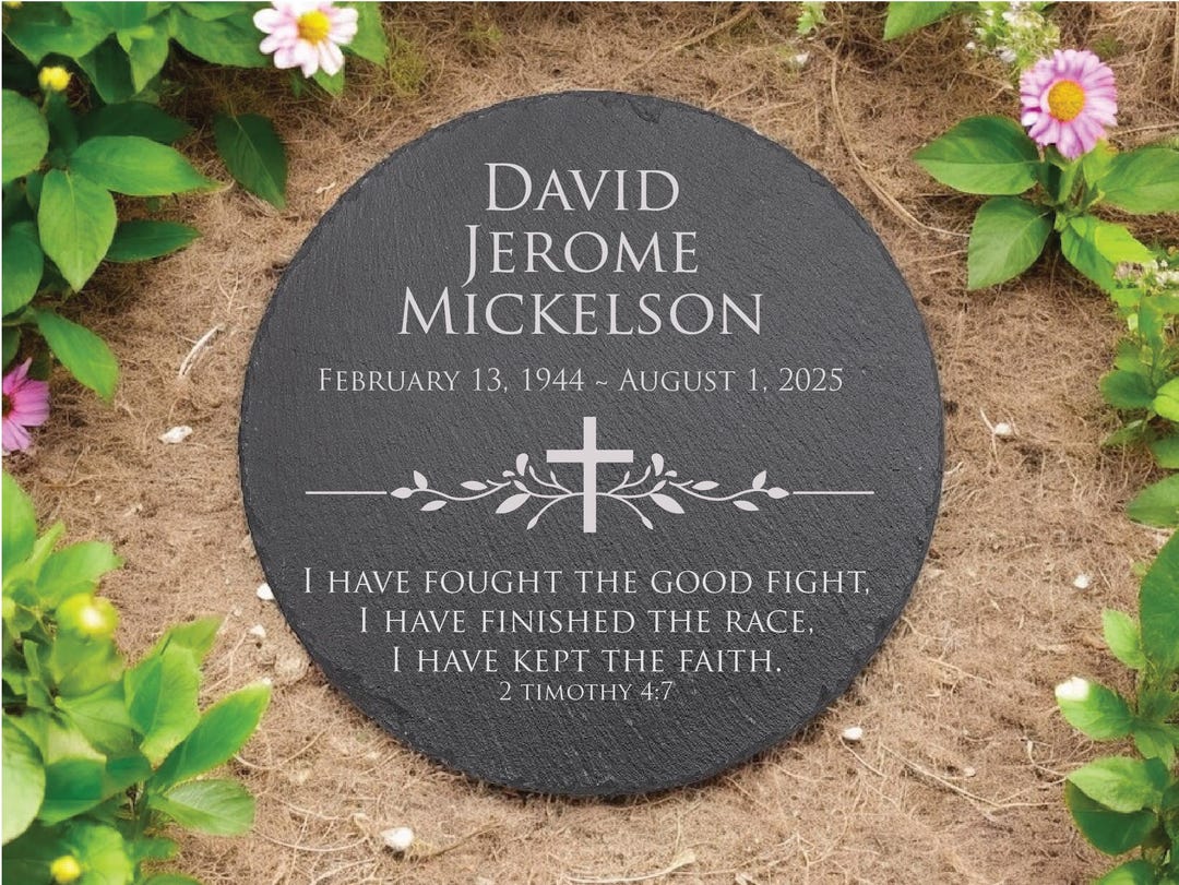 Personalized Slate Memorial Stone: Christian Scripture Garden Grave ...