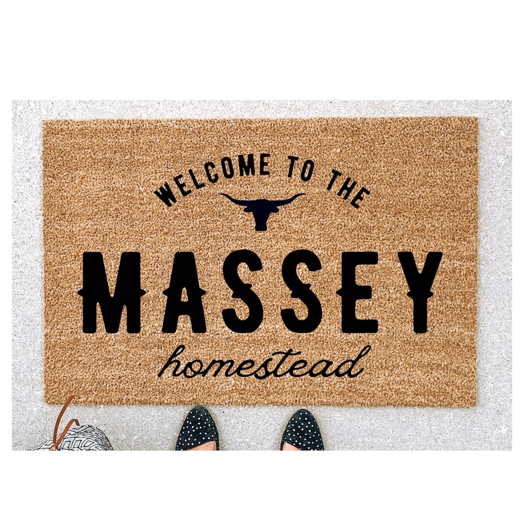 Western Style Doormat, Modern Western Welcome Mat, Modern Cowboy, Disco ...
