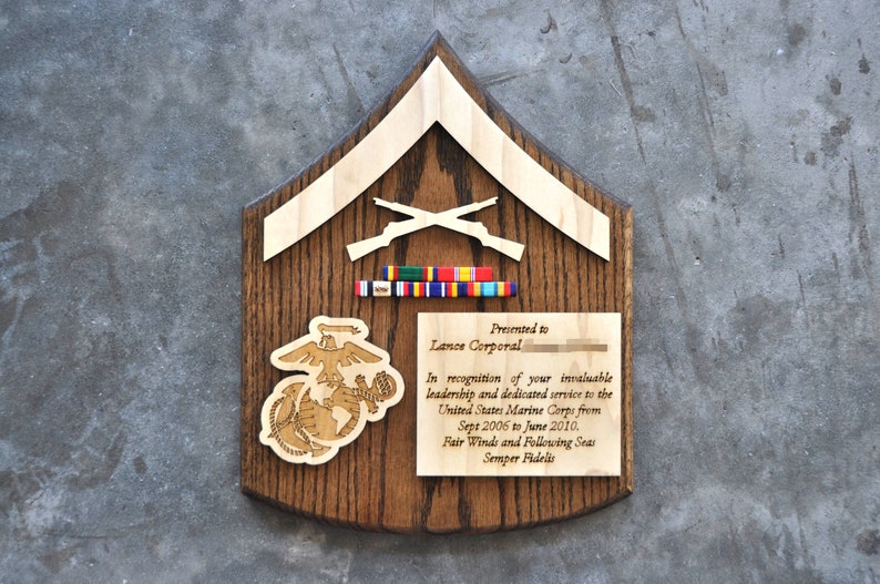 Marine Corps Going Away Plaque | Etsy