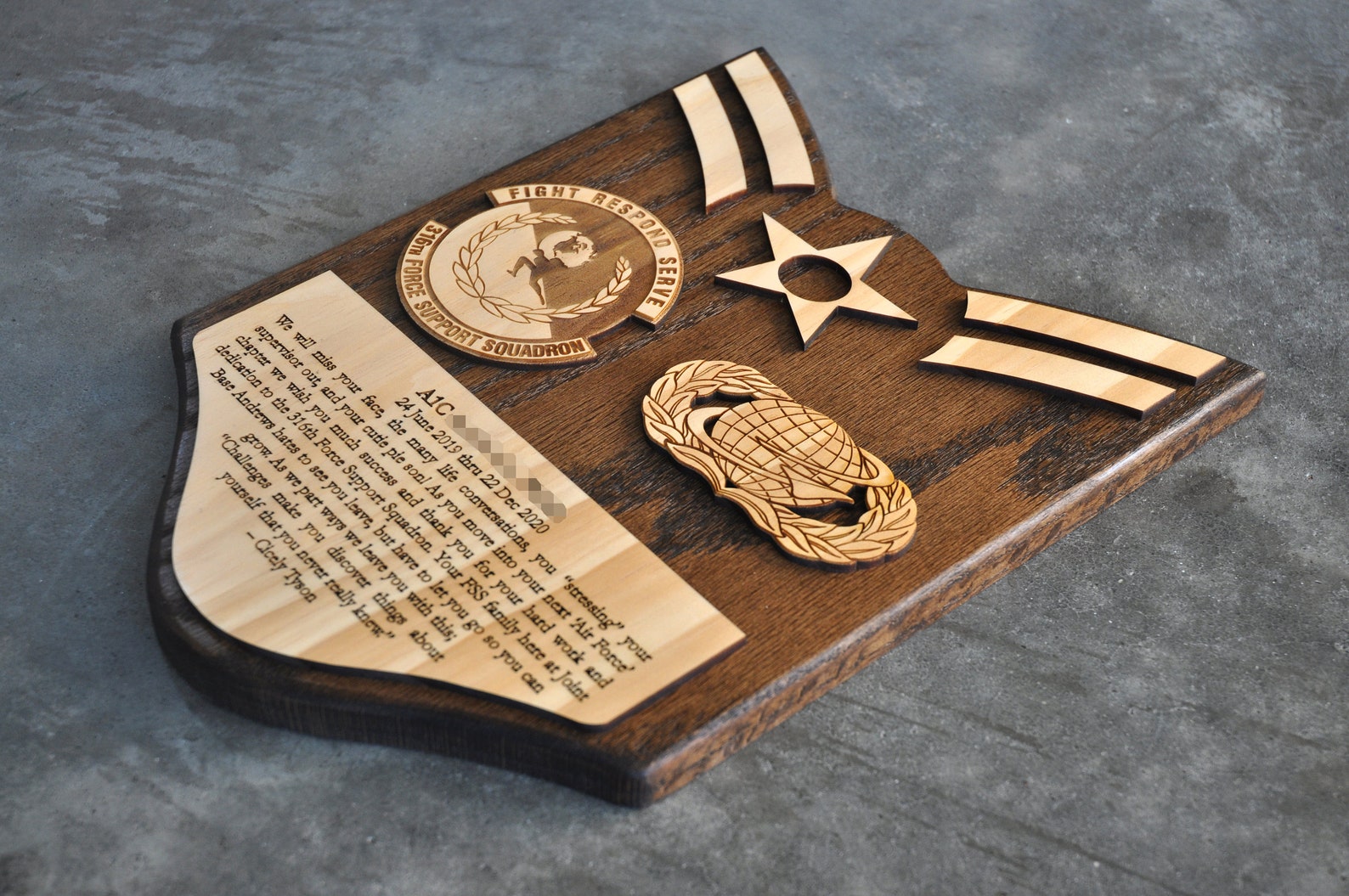 Air Force Going Away Plaque | Etsy