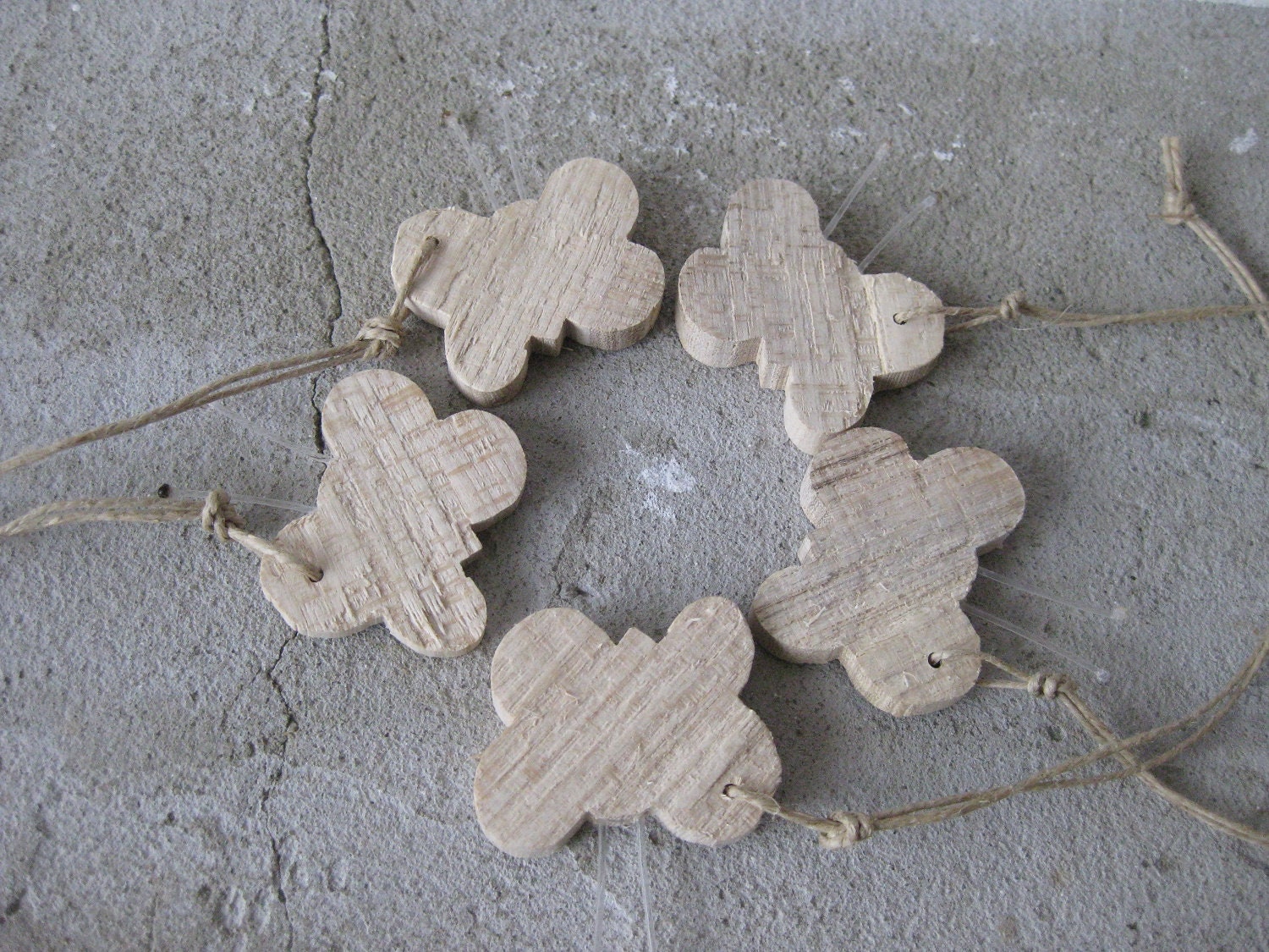 1 Set of 5 Wooden Butterfly Ornaments / Rustic Ornaments / - Etsy