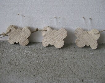 1 Set of 5 Wooden Butterfly Ornaments Rustic Ornaments | Etsy