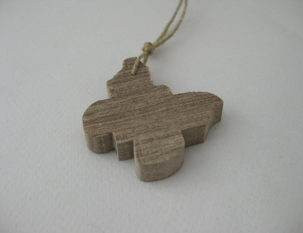 1 Set of 5 Wooden Butterfly Ornaments / Rustic Natural and - Etsy