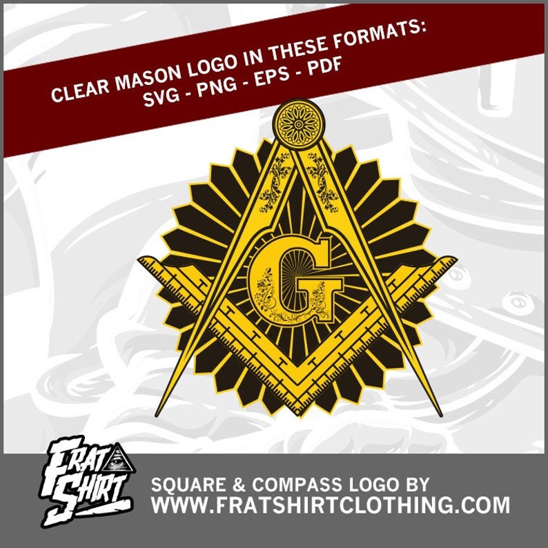 Freemason Logo Masonic SVG Mason Square & Compass Freemason - Etsy