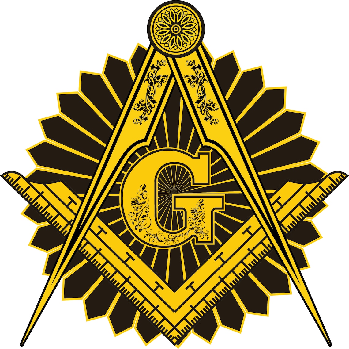 Logotipo de masón, SVG masónico, escuadra y brújula de masón, emblema ...