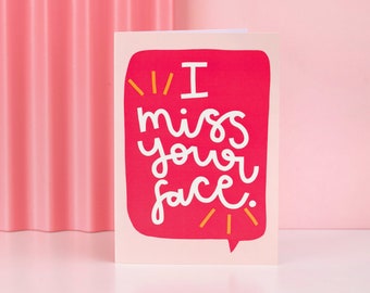 I Miss Your Face Greetings Card A6 - Etsy