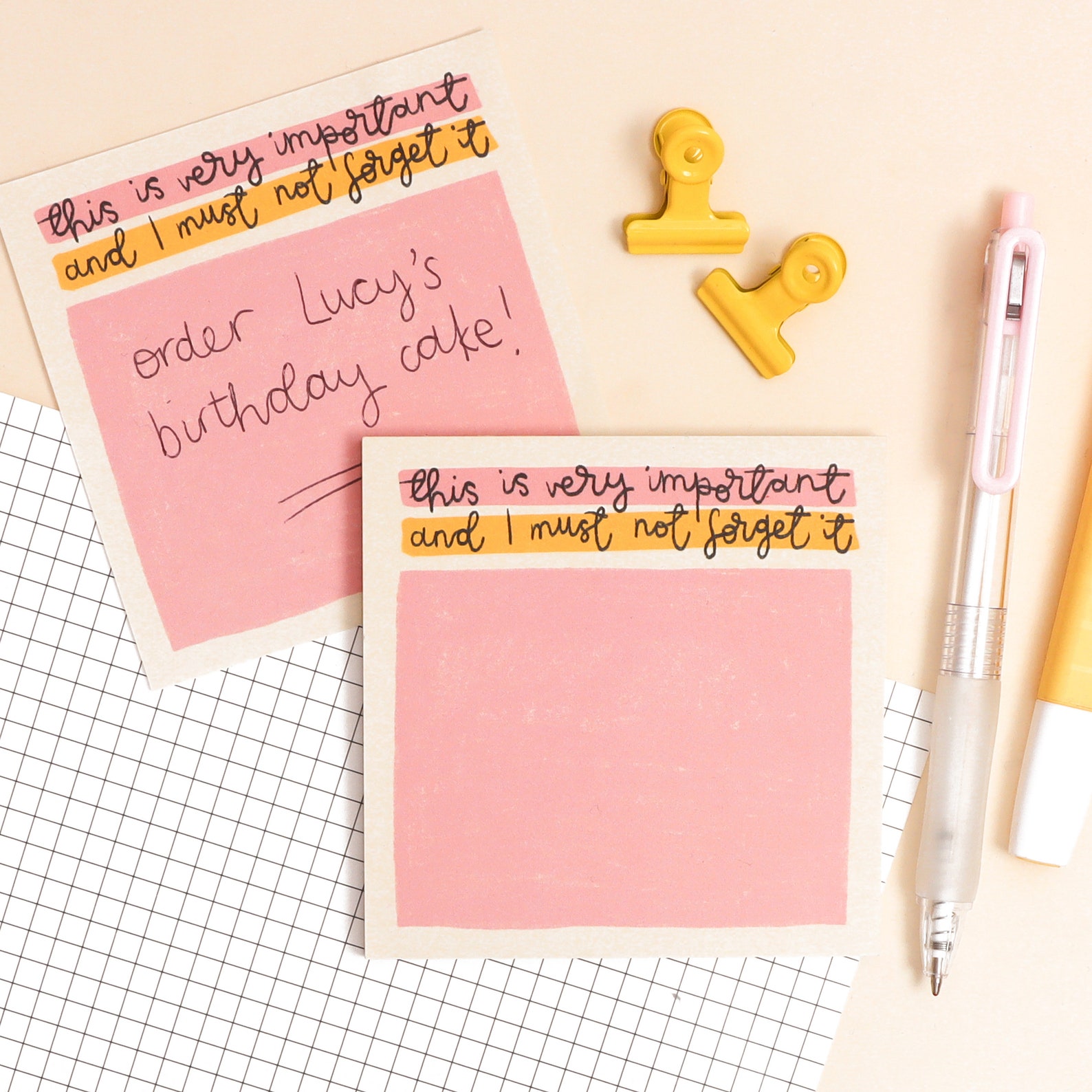 Memo Pad - This is Very Important - Square Notepad - Etsy