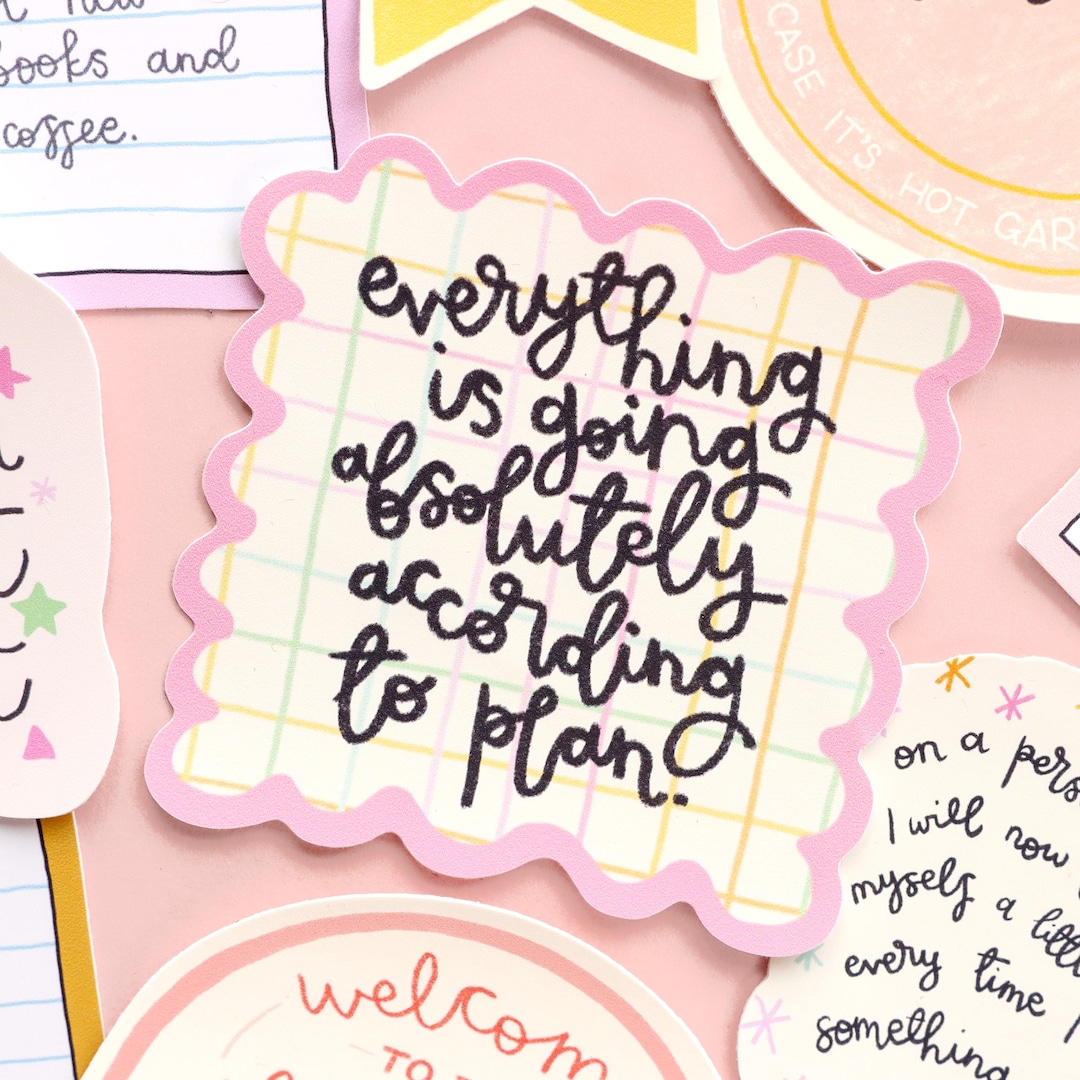 Vinyl Sticker - According to Plan - Etsy