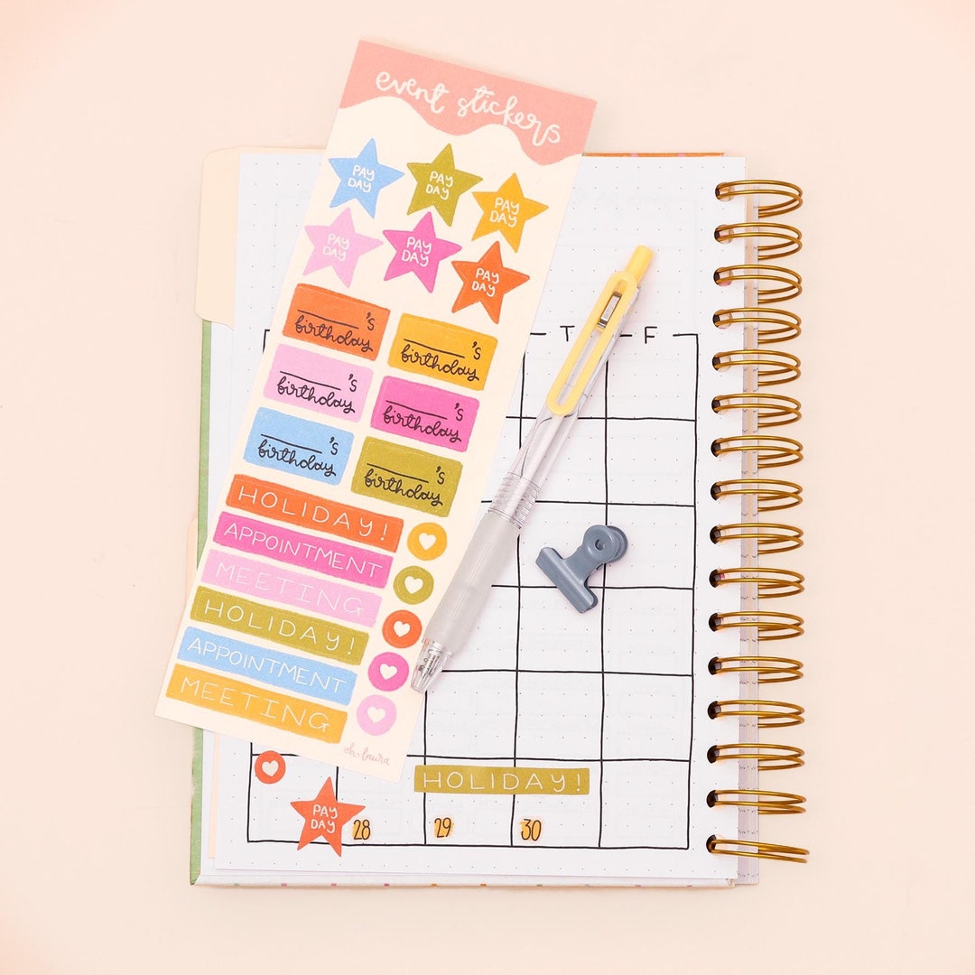 Bullet Journal Planner Stickers - Events - Etsy