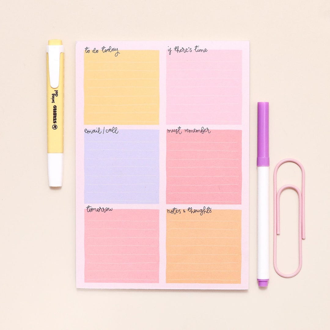 A5 Notepad - Candy - Daily Planner - Etsy