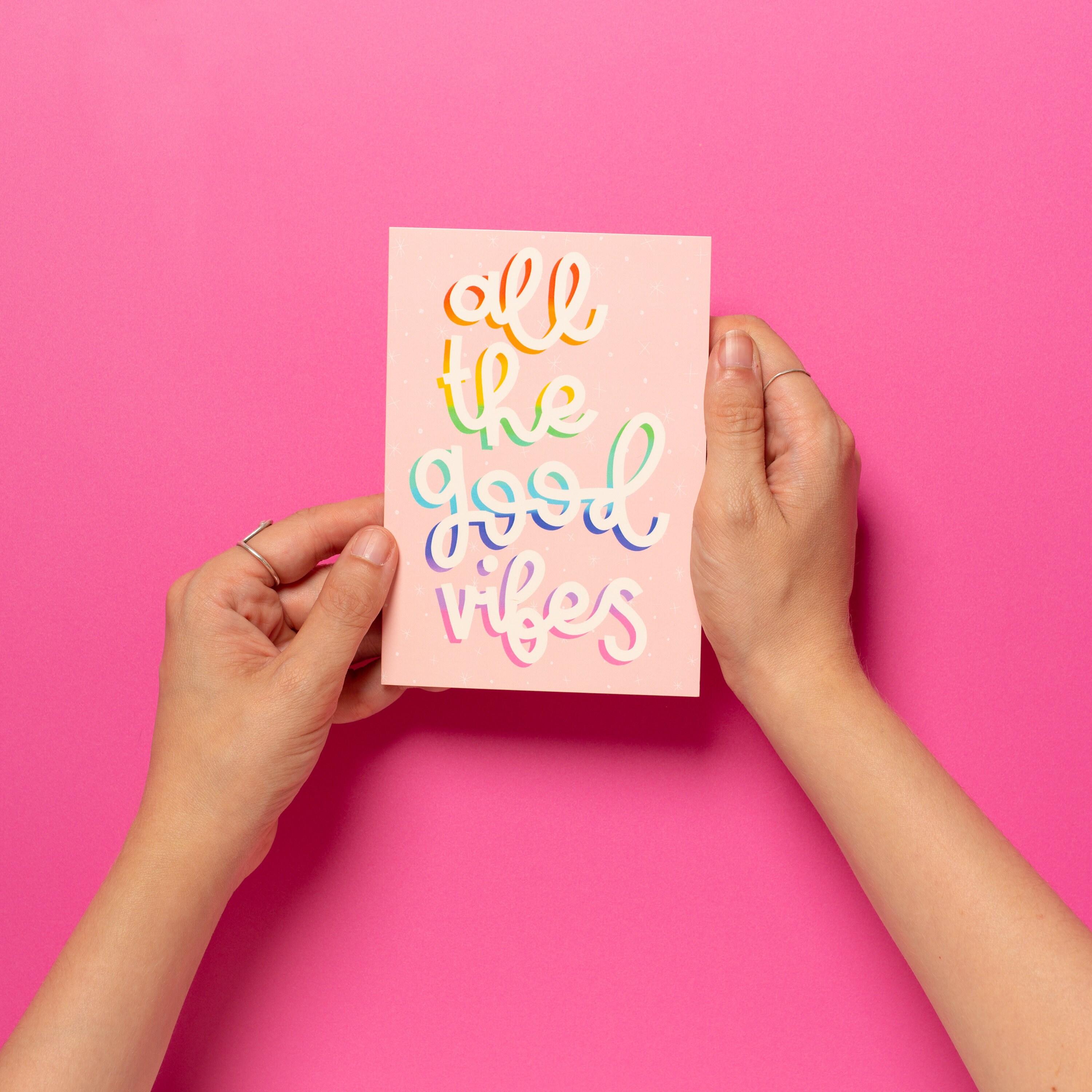 All The Good Vibes Greeting Card Good Luck / Get Well Soon | Etsy