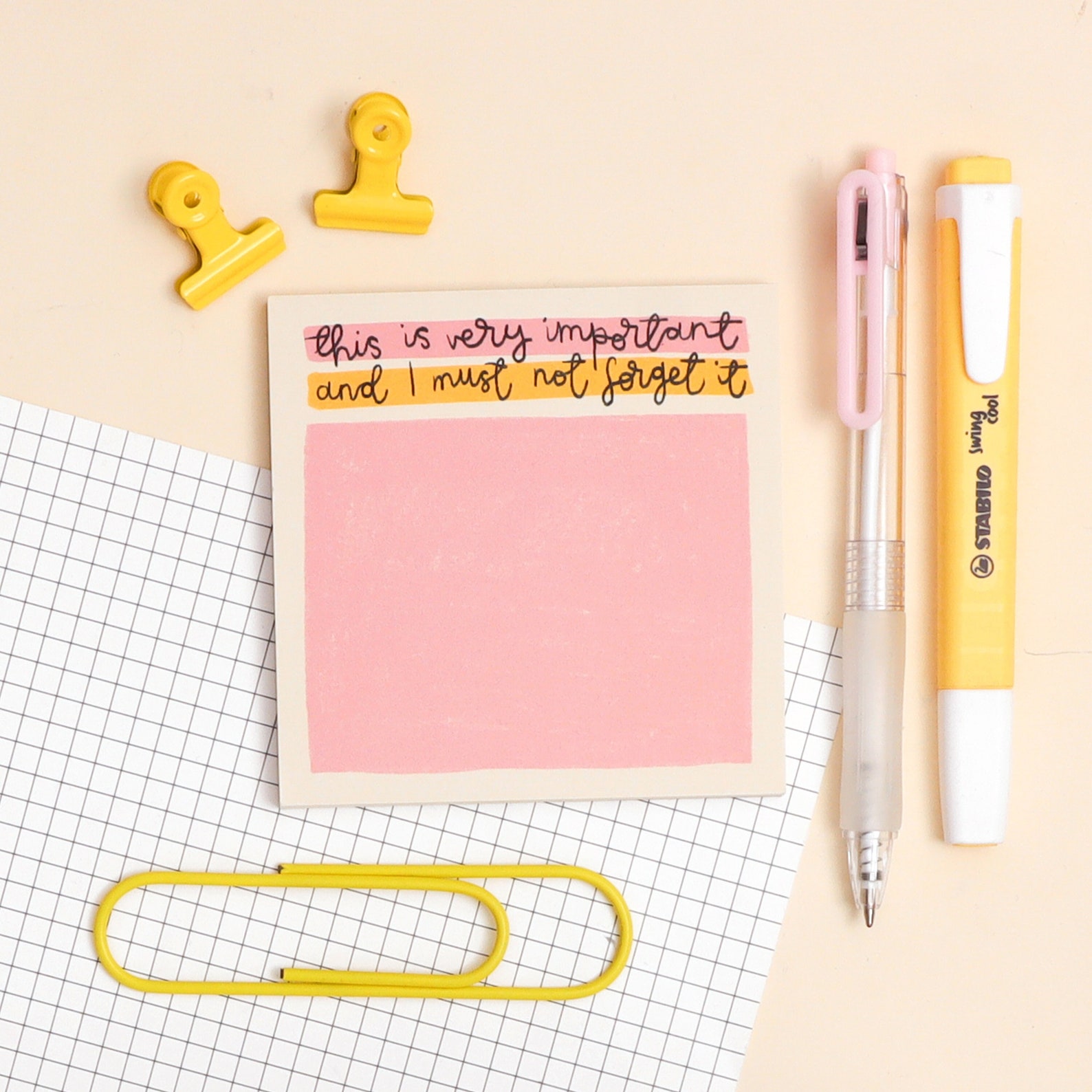 Memo Pad - This is Very Important - Square Notepad - Etsy