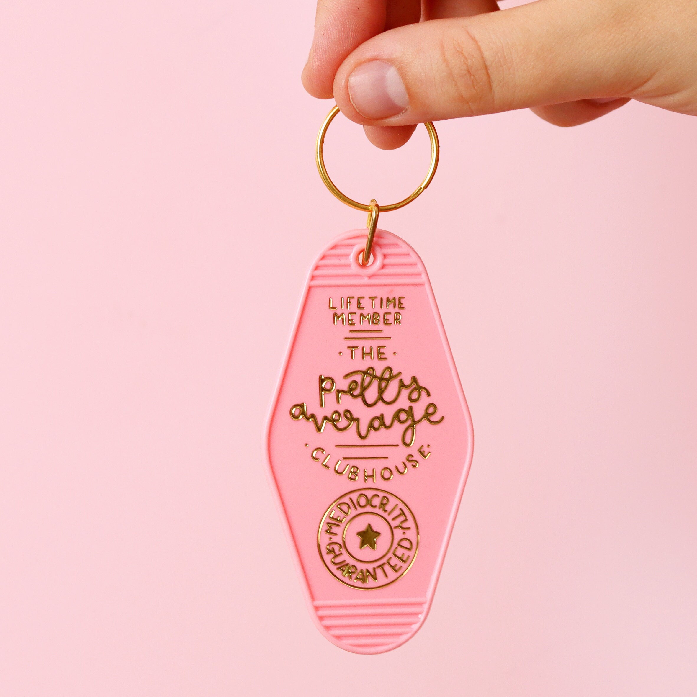 The Pretty Average Clubhouse - Motel Keyring - Pink - Etsy