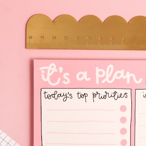 A5 Notepad - Daily Planner - It's A Plan - Etsy