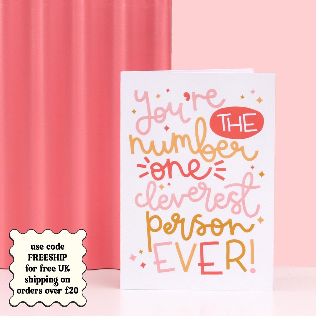 You Are the Cleverest Person Ever - Well Done - Greeting Card - Etsy