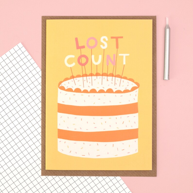 Lost Count - Greeting Card - Funny Birthday - Etsy