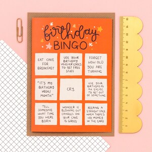Birthday Bingo - Greeting Card - Etsy
