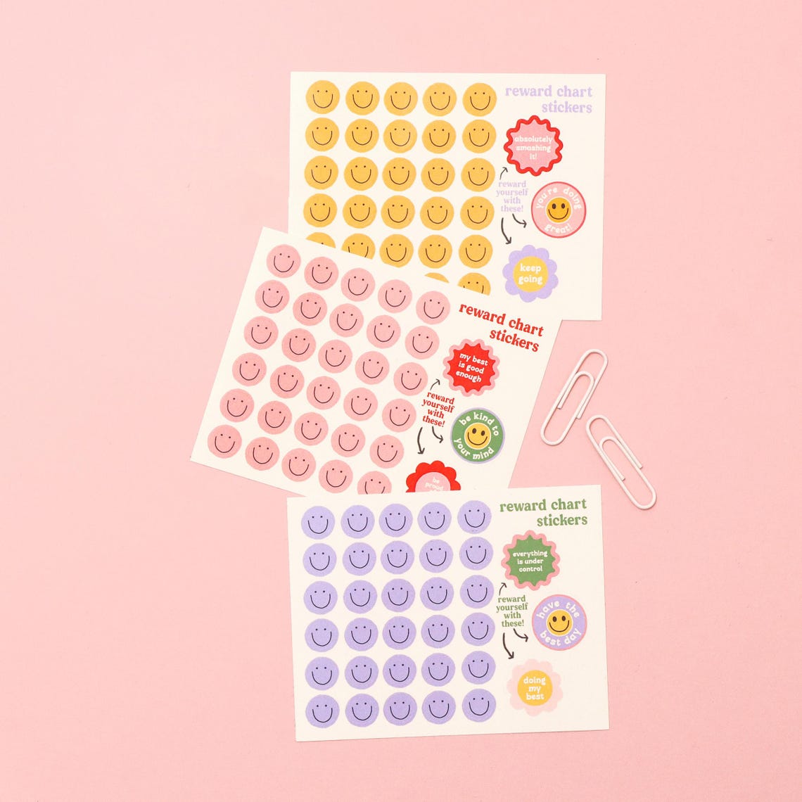 A6 Reward Chart With Sticker Sheets - Etsy