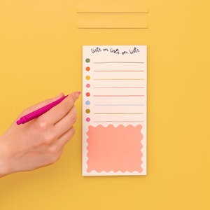 To Do List Lists on Lists Magnetic Notepad Stationery - Etsy