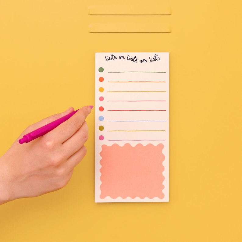To Do List - Lists on Lists - Magnetic - Notepad - Stationery - Etsy
