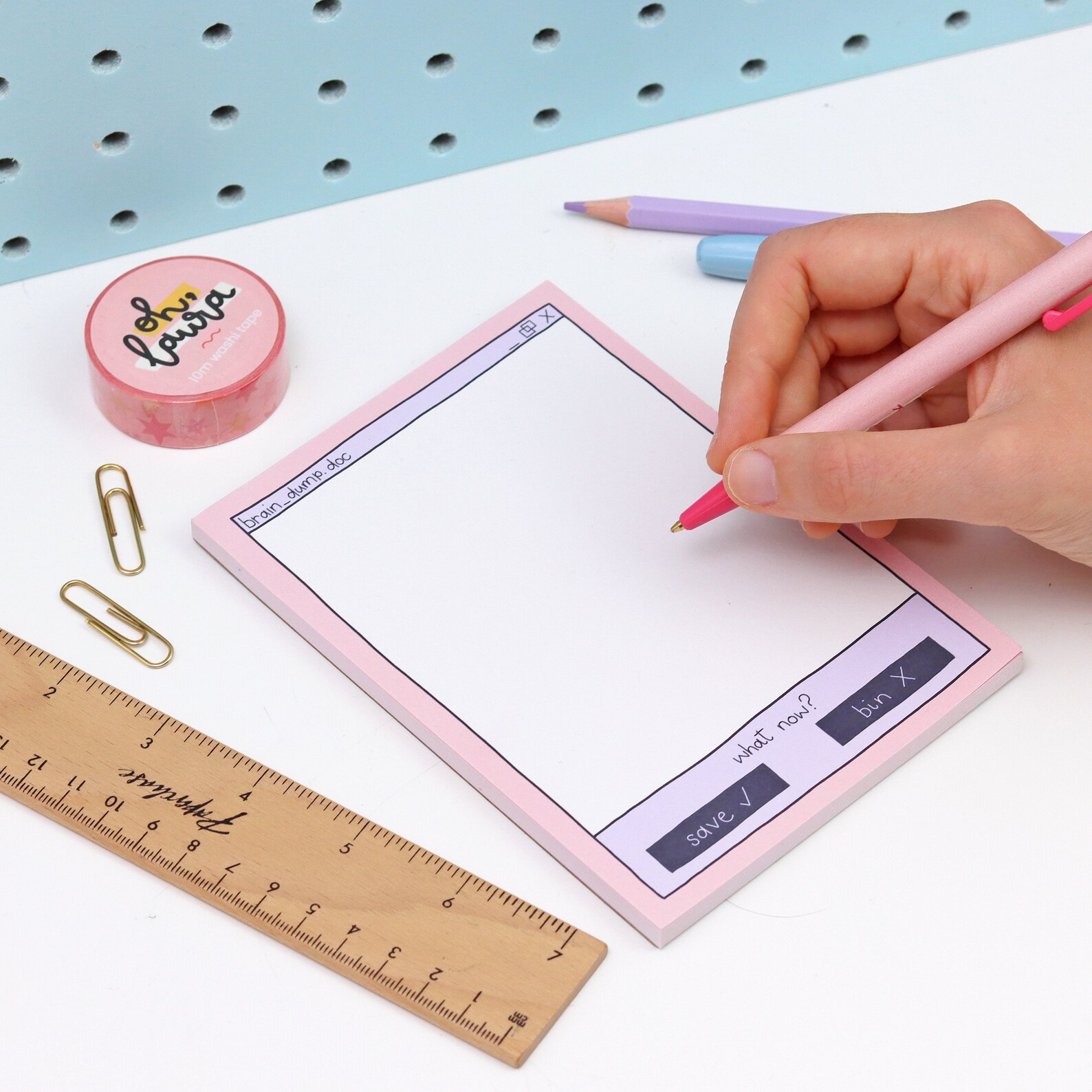 A6 Notepad - Brain Dump - Daily Planner - Organiser - Pink Stationery ...