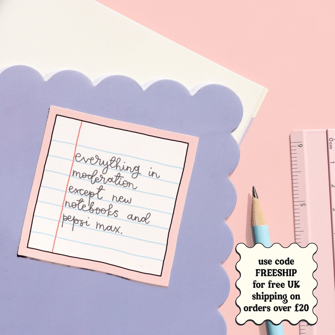 Vinyl Sticker - New Notebooks and Pepsi Max - Etsy