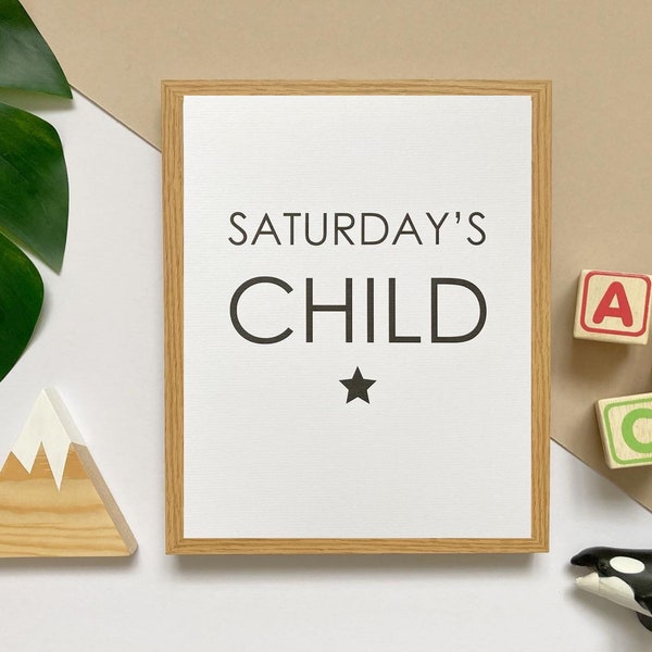 Saturday Child - Etsy