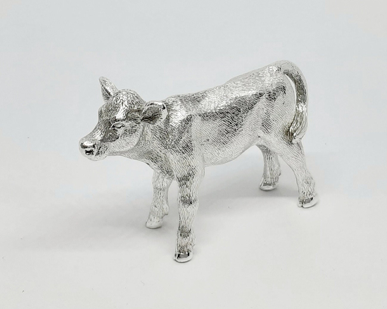 English Hallmarked Solid Sterling Silver Calf Animal Model - Etsy