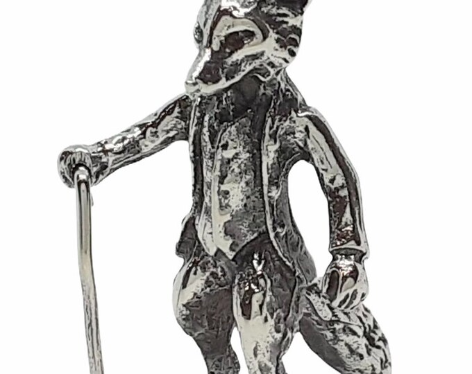 Solid Hallmarked Silver Mr Fox or Mr Tod Fox Figure Statue - Etsy