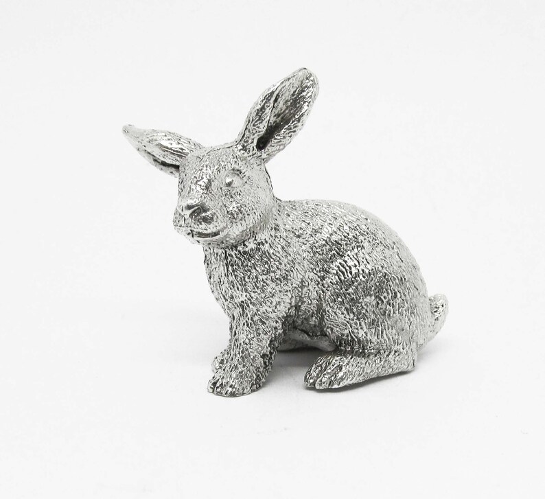 English Made Hallmarked Solid Sterling Silver Bunny Rabbit Animal Model ...