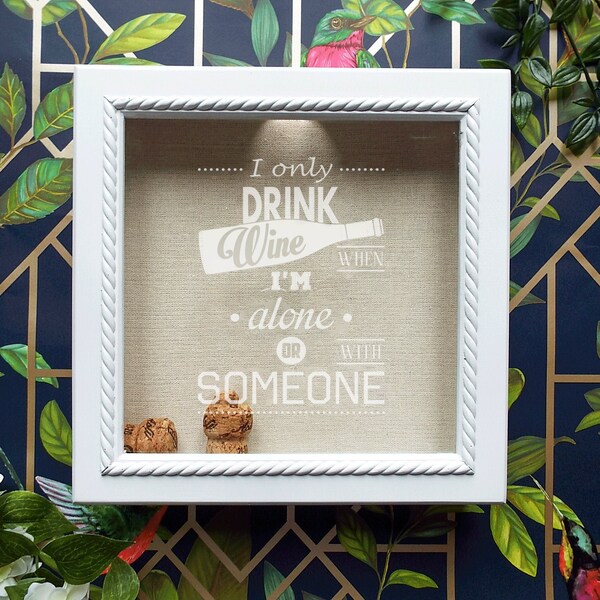 Wine Cork Shadow Box - Etsy