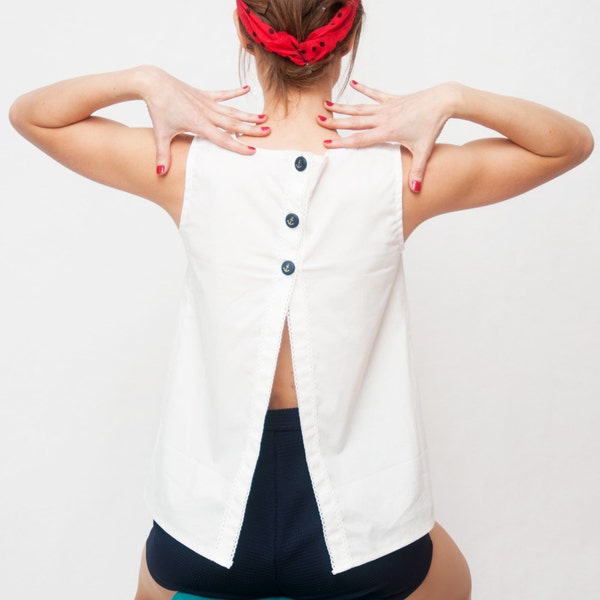 Open Back Shirt - Etsy