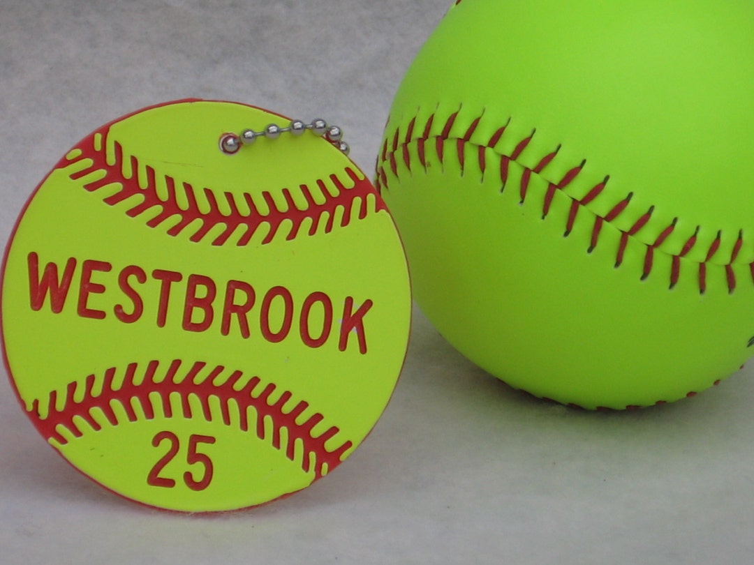Personalized Softball Gifts, Softball Team Gifts, 3" Softball Bag Tags ...