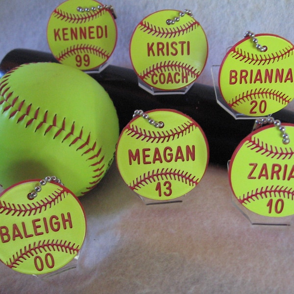 Softball Tags - Etsy