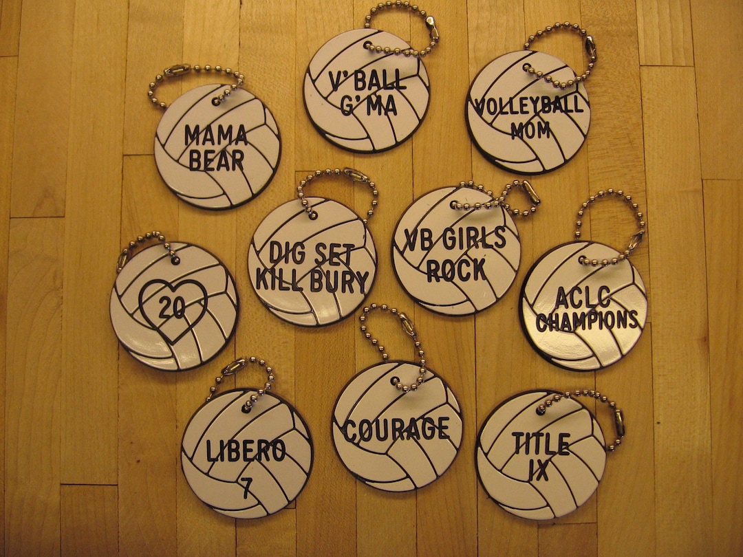 Personalized Volleyball Bag Tags, Volleyball Team Gift, Volleyball ...