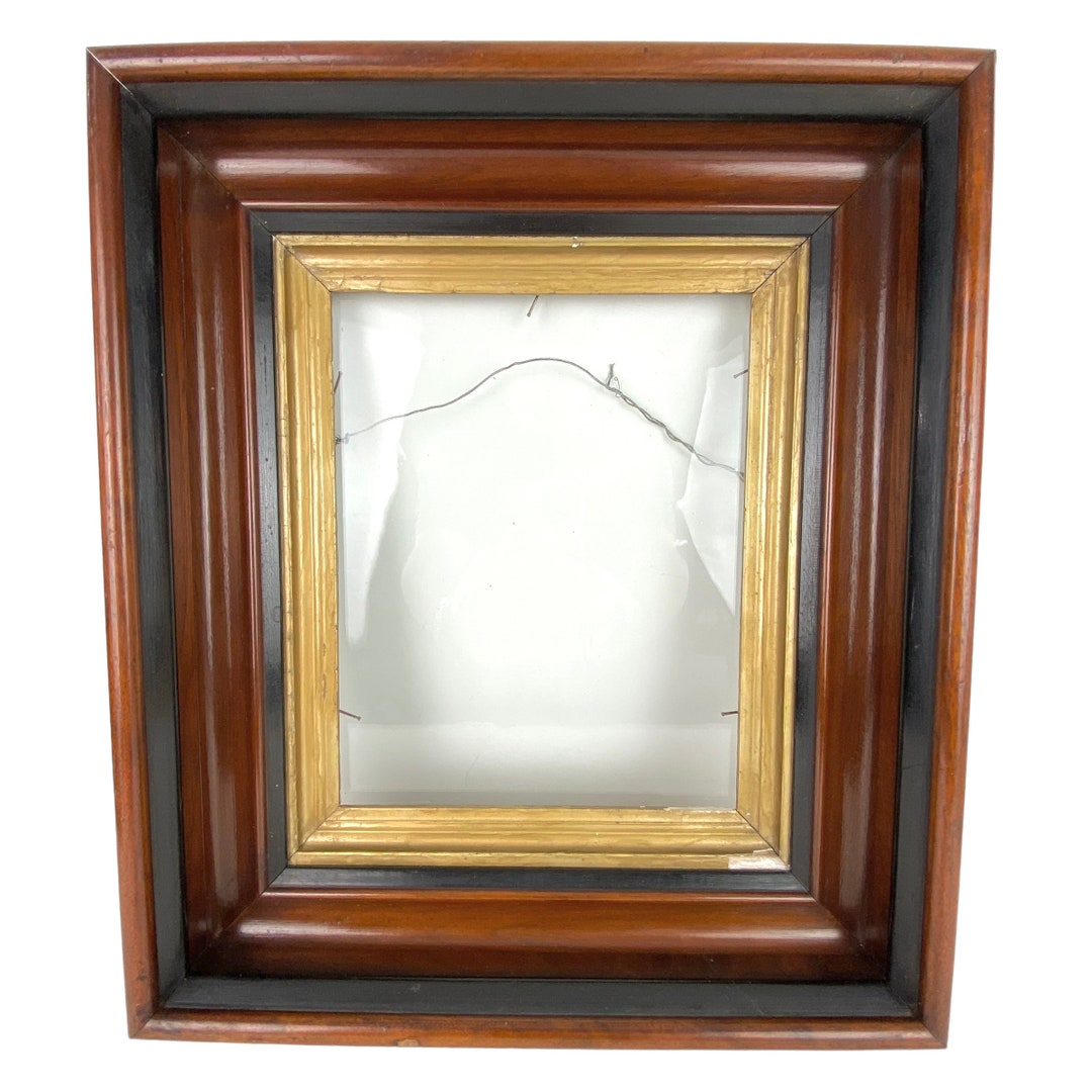 Victorian Deepwell Antique Picture Frame Original Wavey Glass 1890s - Etsy