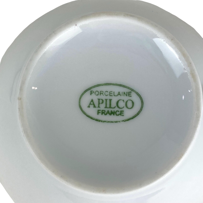 Apilco France Tradition Blue Line Cups and Saucers Set of 2 - Etsy