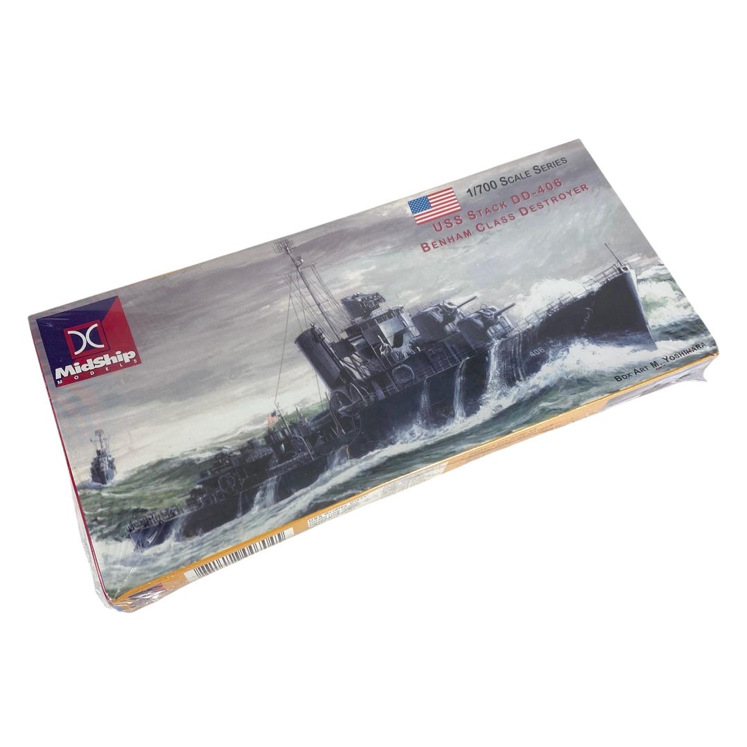 Midship Models 1/700 Scale USS Stack DD-406 Benham Class Destroyer New ...
