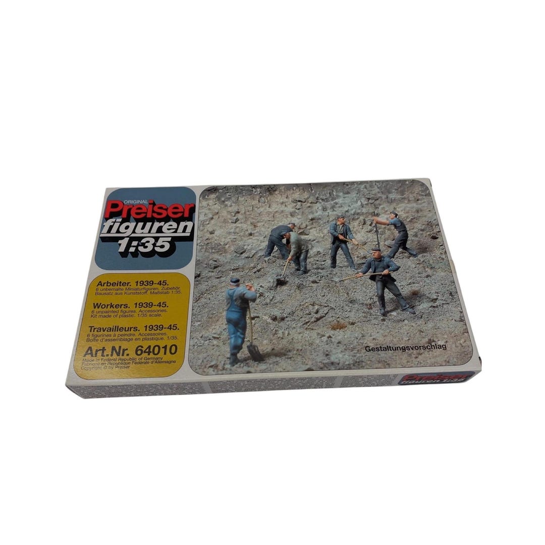 Original Preiser Figuren 6 Figures & Accessories 1/35 Scale Workers ...