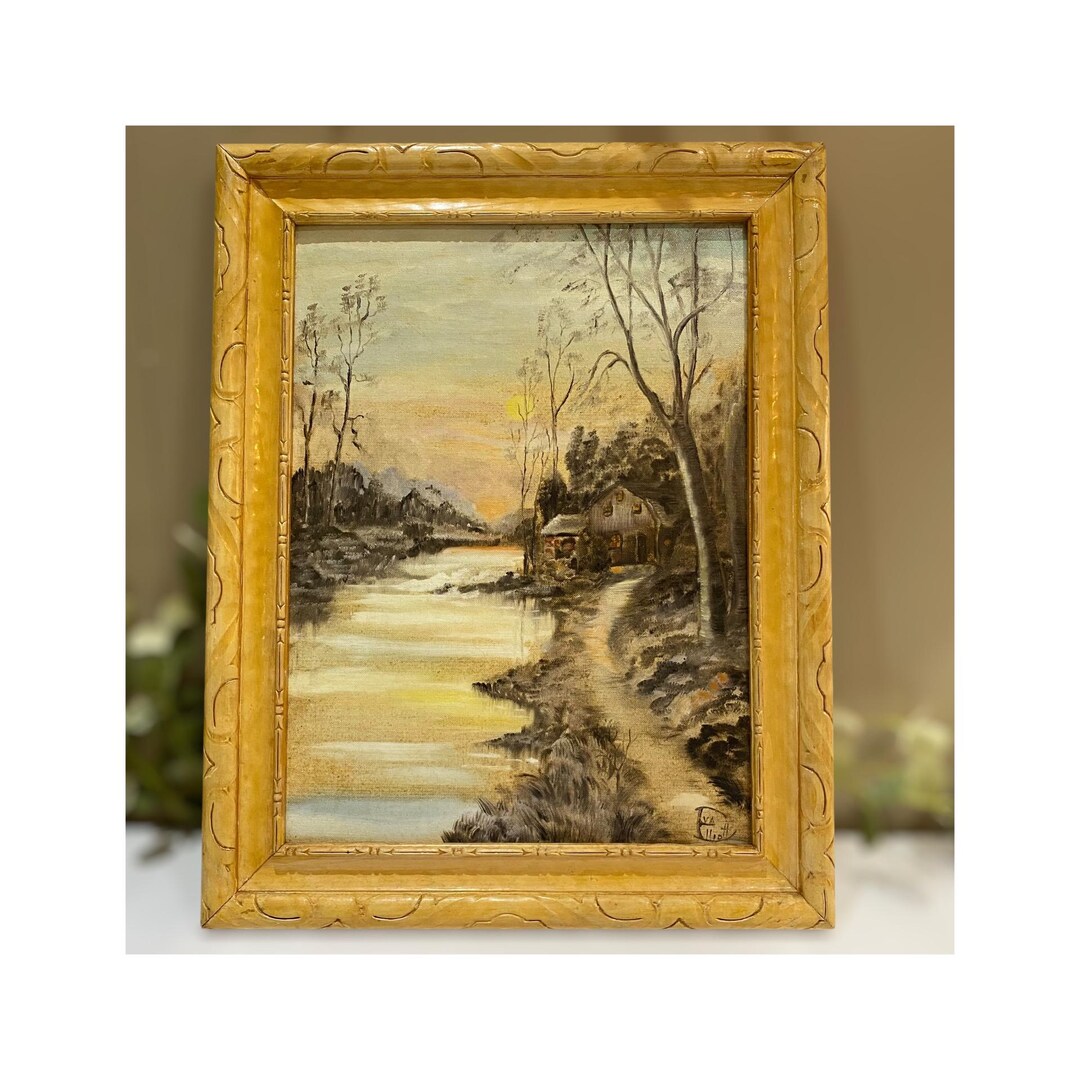 Vintage Painting by Edith Eva Elliott Perrine 1888-1946 Oil on Board ...