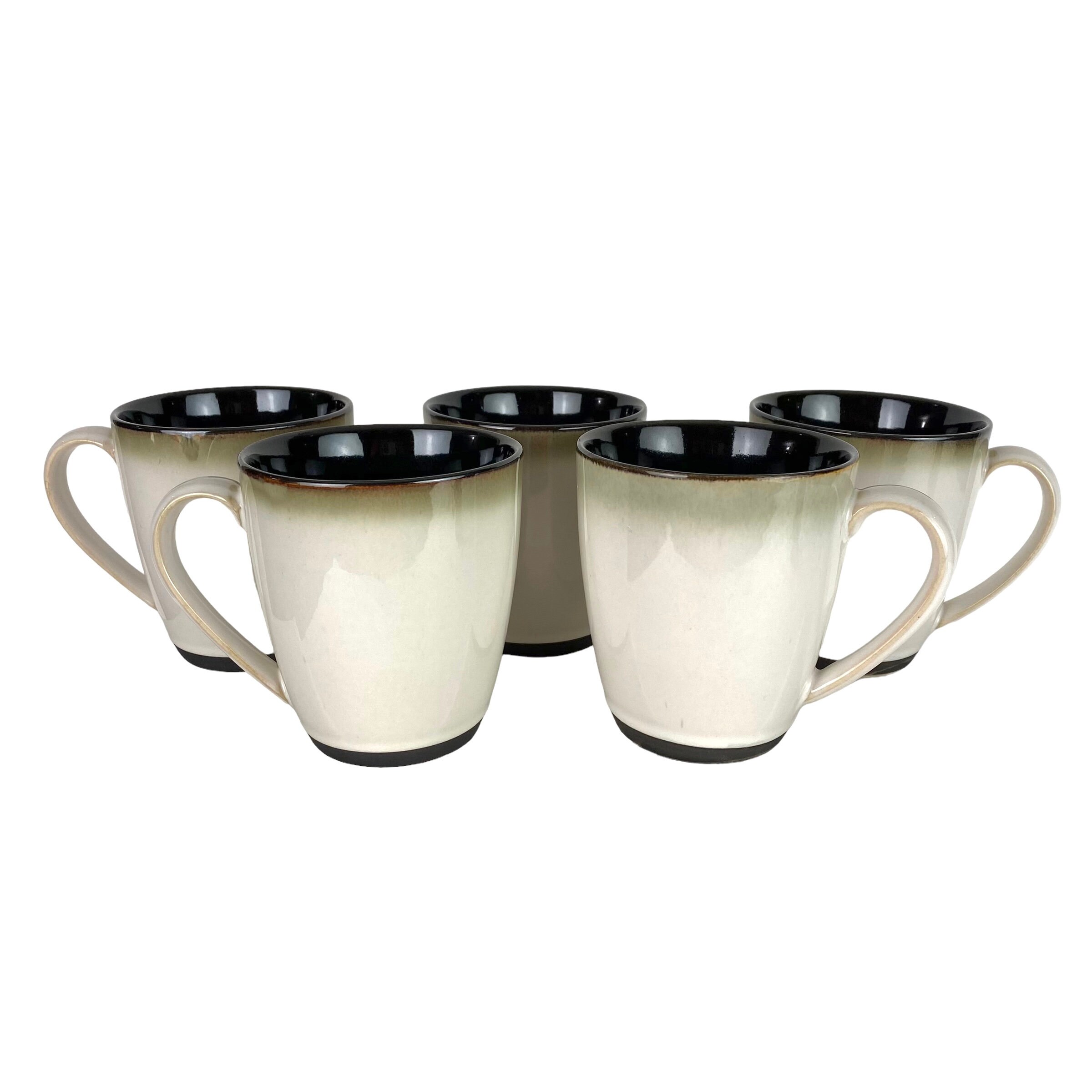 Sango Coffee Mugs Set of 5 Black Nova 4932 4 Tall - Etsy
