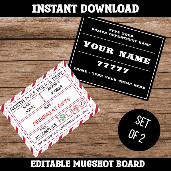 Mugshot Board - Etsy