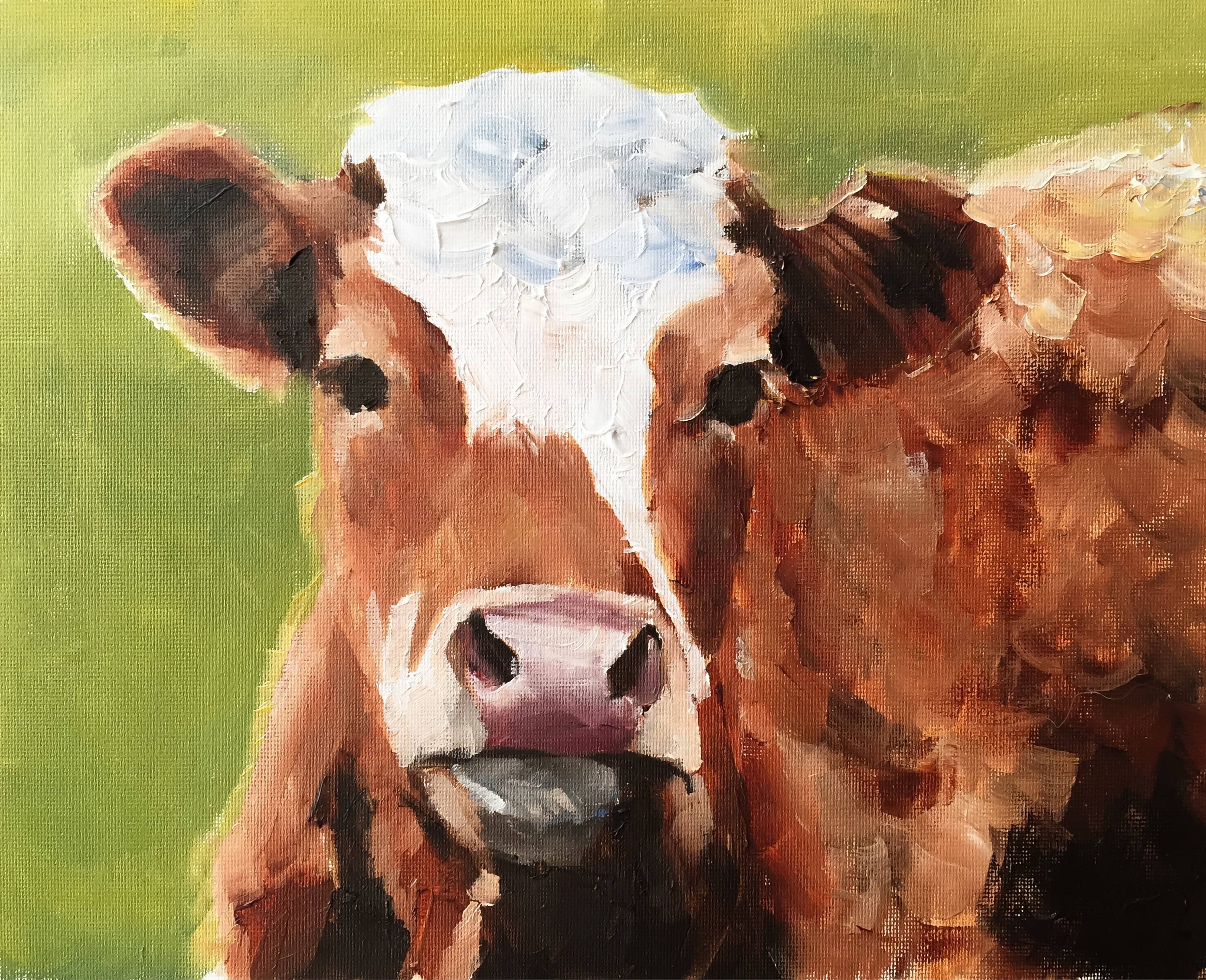 Cow Painting Cow art Cow Print Fine Art from original | Etsy