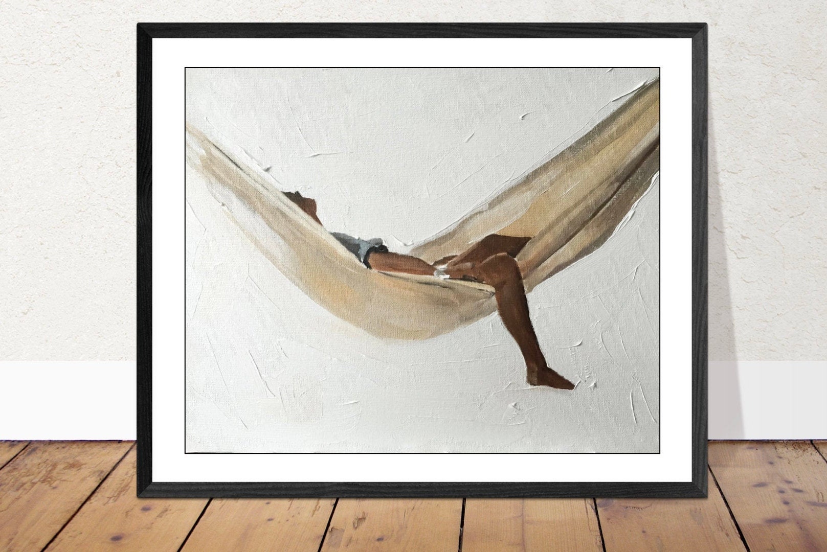 Woman in Hammock Painting Wall Art - Canvas Print - Fine Art - From ...